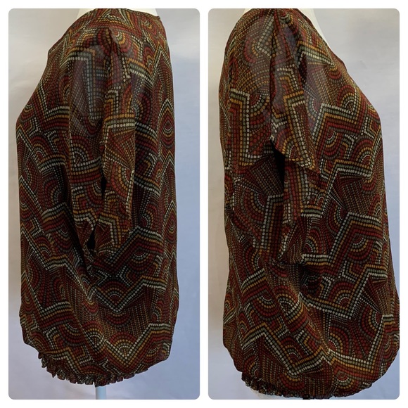 karin stevens | Tops | Karen Stevens Sheer Short Sleeve Blouse Size 2 ...